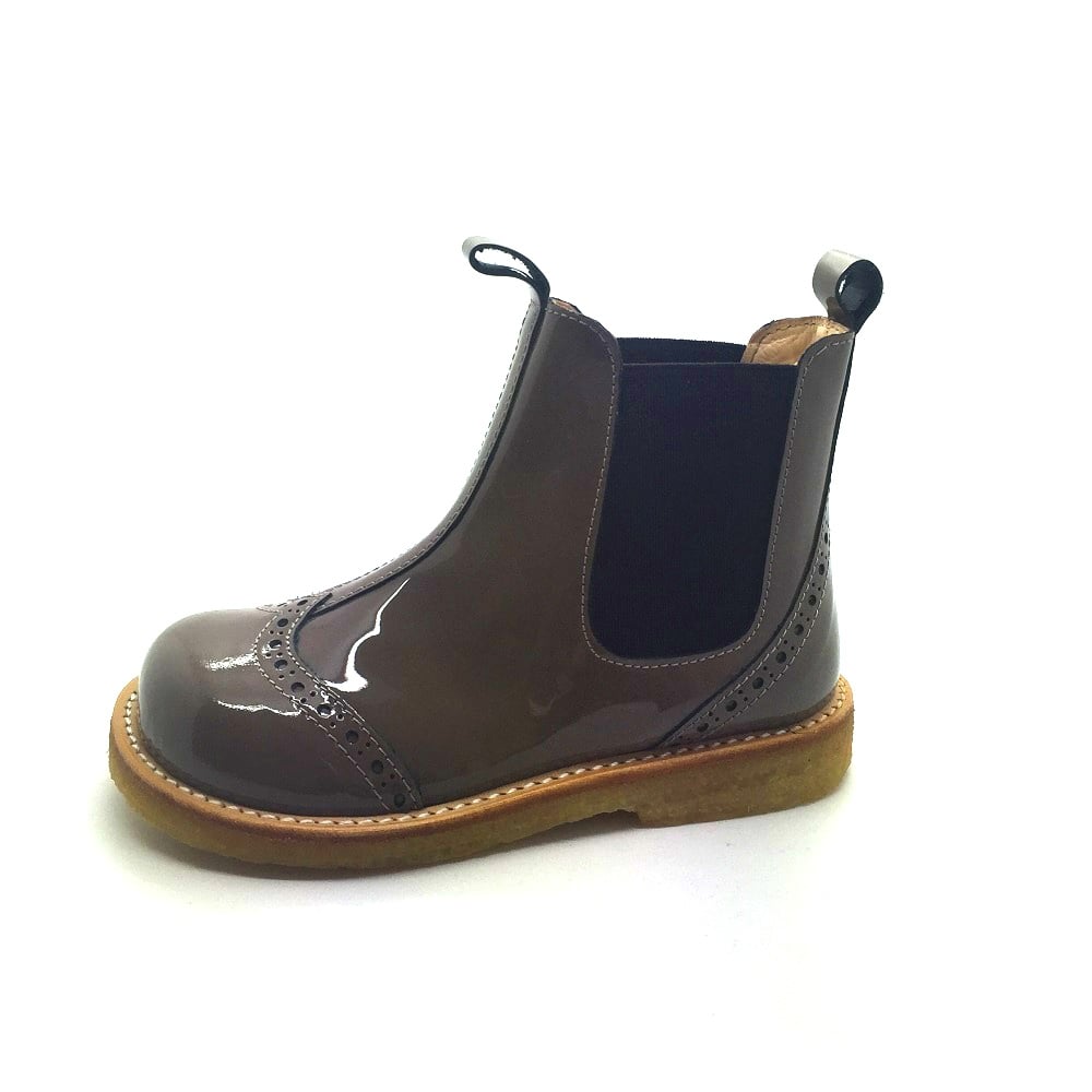Angulus Light Brown Patent Leather Chelsea Boot - Girls from Childrens ...